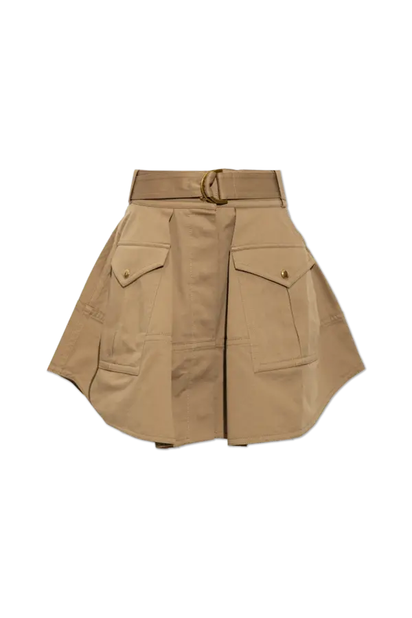 Zimmermann Skirt With Belt - Brown