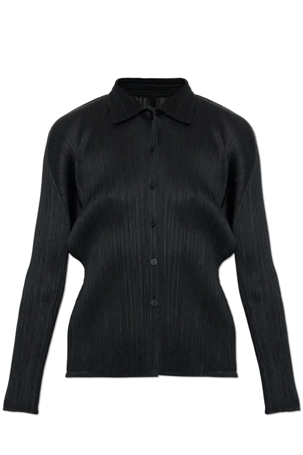 Issey Miyake Pleated Cardigan - Black