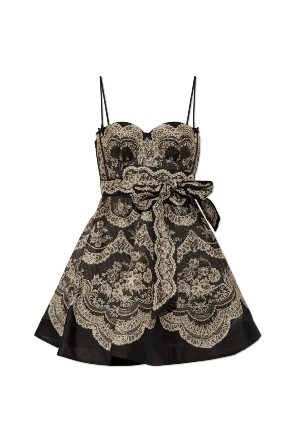 Zimmermann Short Dress With Pockets - Black
