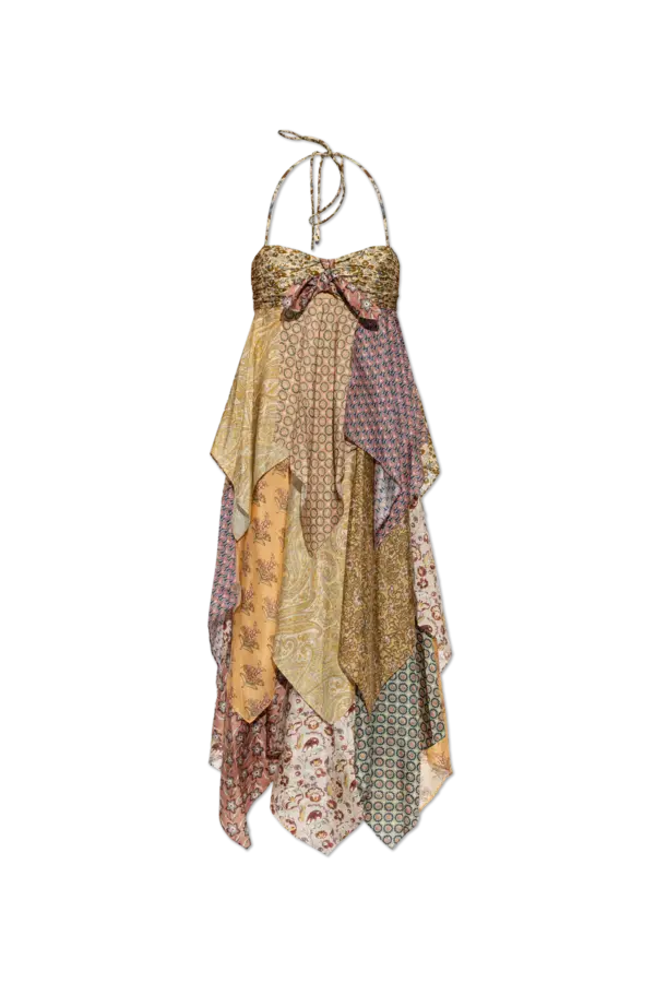 Zimmermann Silk Dress With Tie Fastening - Multicolour