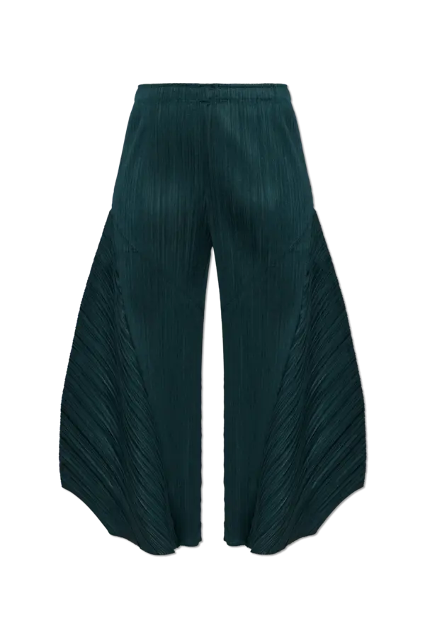 Issey Miyake Pleated Trousers - Green