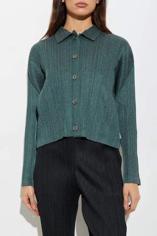 Issey Miyake Pleated Cardigan