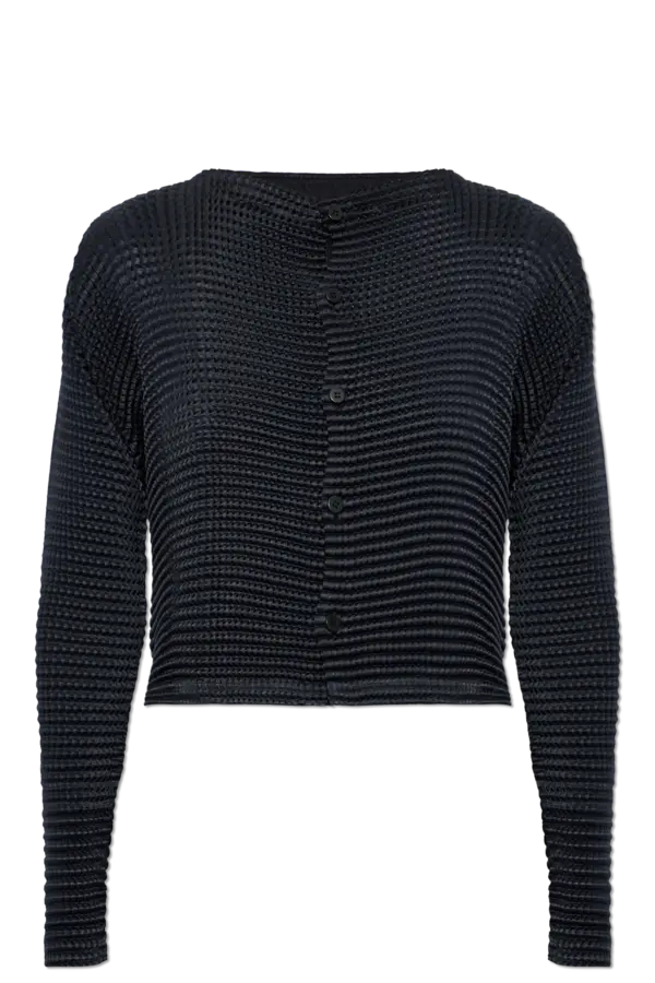 Issey Miyake Plisated Cardigan - Black
