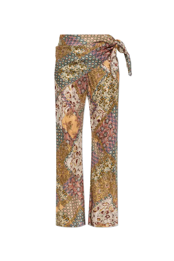 Zimmermann Silk Trousers With Decorative Scarf - Multicolour