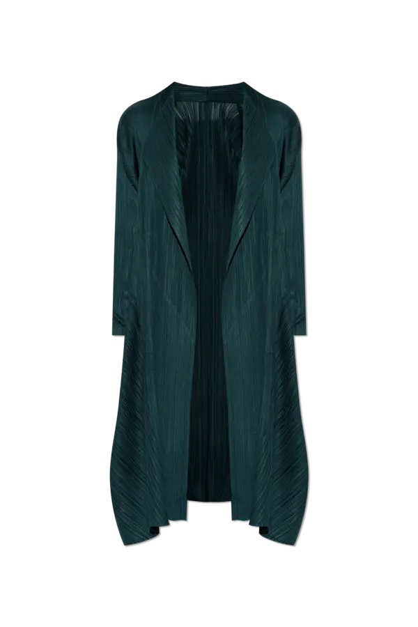 Issey Miyake Pleated Coat - Green