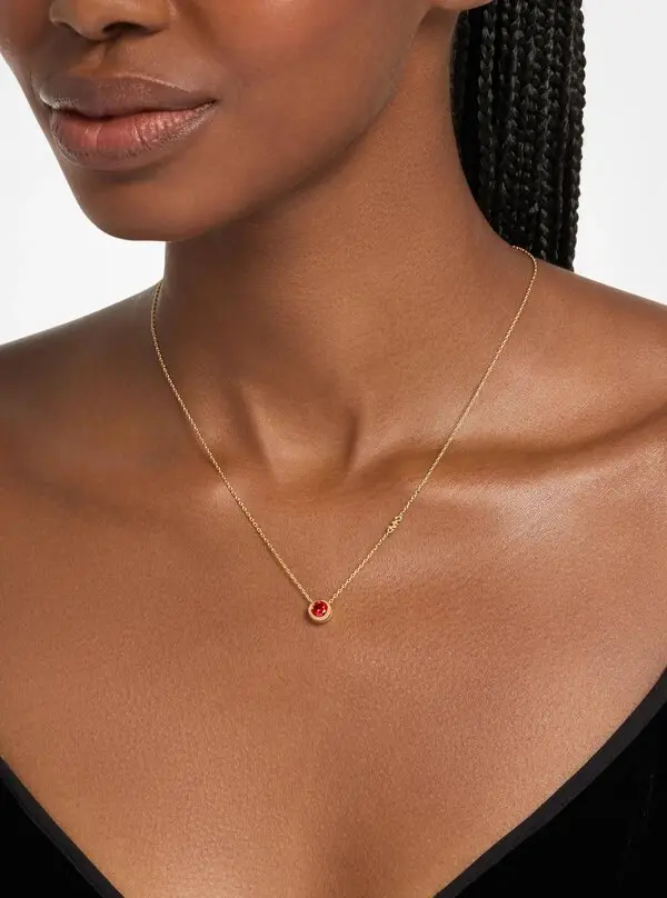 Michael Kors Round Stone Pendant Necklace In By