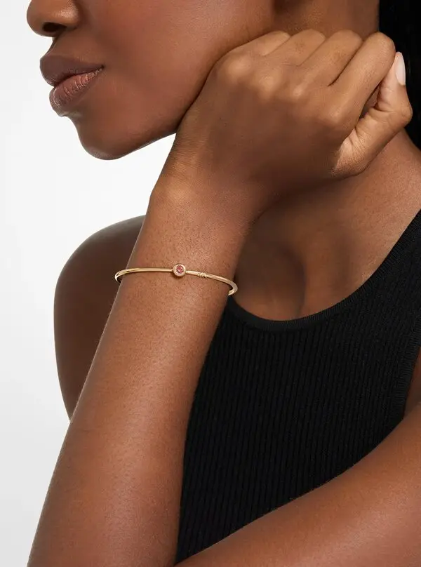 Michael Kors Round Stone Bangle In By