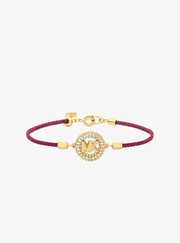 Michael Kors Pavé Mk Pop Charm Cord Bracelet In By
