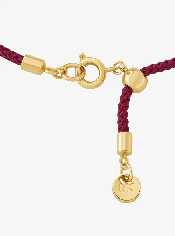 Michael Kors Pavé Mk Pop Charm Cord Bracelet In By