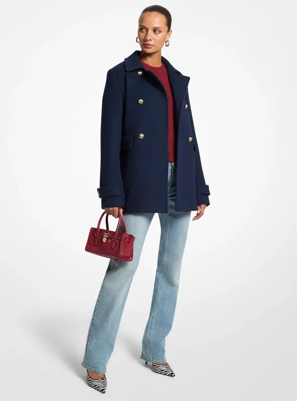 Michael Kors Wool Blend Coat In Size By
