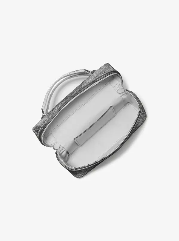 Michael Kors Jana Extra-small Metallic Leather Crossbody Bag In By