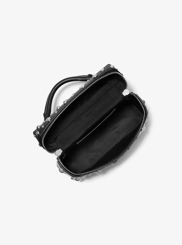 Michael Kors Jana Extra-small Studded Satin Crossbody Bag In By