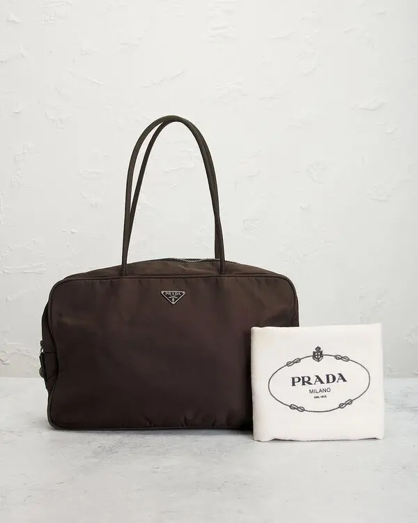 FWRD RENEW Prada Tessuto Mini Boston Bag