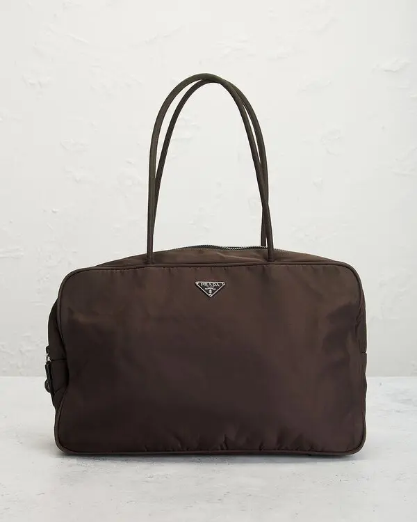 FWRD RENEW Prada Tessuto Mini Boston Bag