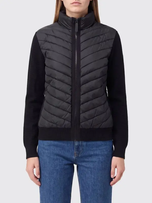 Canada Goose Short Quilted Wool Puffer Jacket With High Neck And Zip
