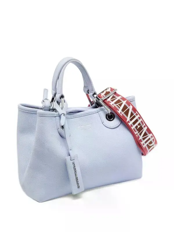 Emporio Armani Small Myea Grained Tote Bag - Purple
