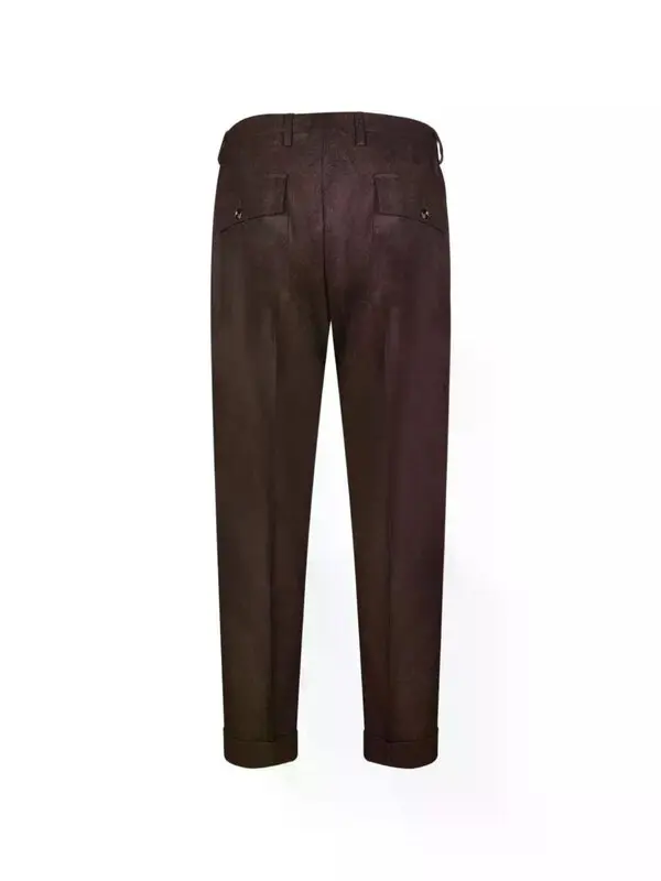 DELL'OGLIO Pleated Turn-up Trousers
