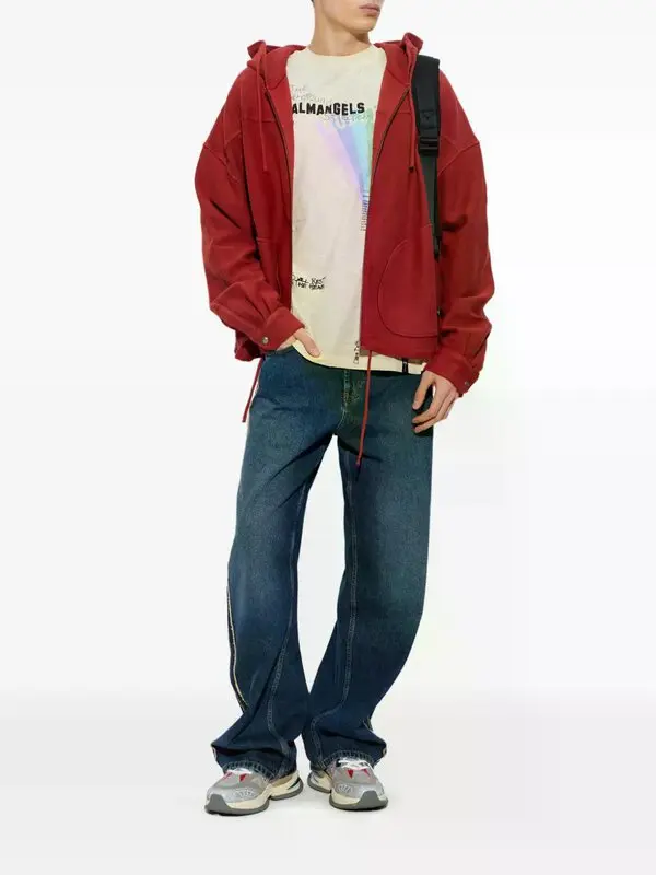 Palm Angels Palm Tree Zip Loose Hoodie
