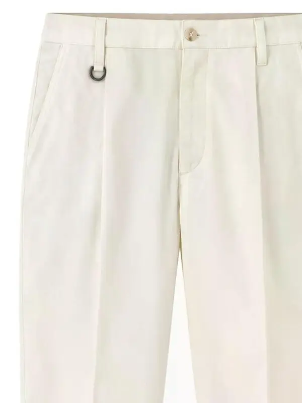 PAOLO PECORA Pleated Turn-up Trousers