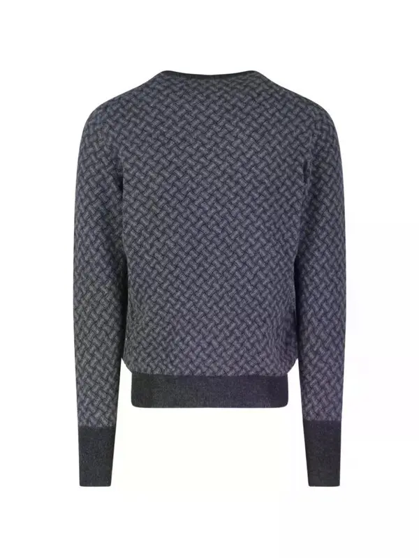 DRUMOHR Geometric-pattern Cashmere Sweater - Grey
