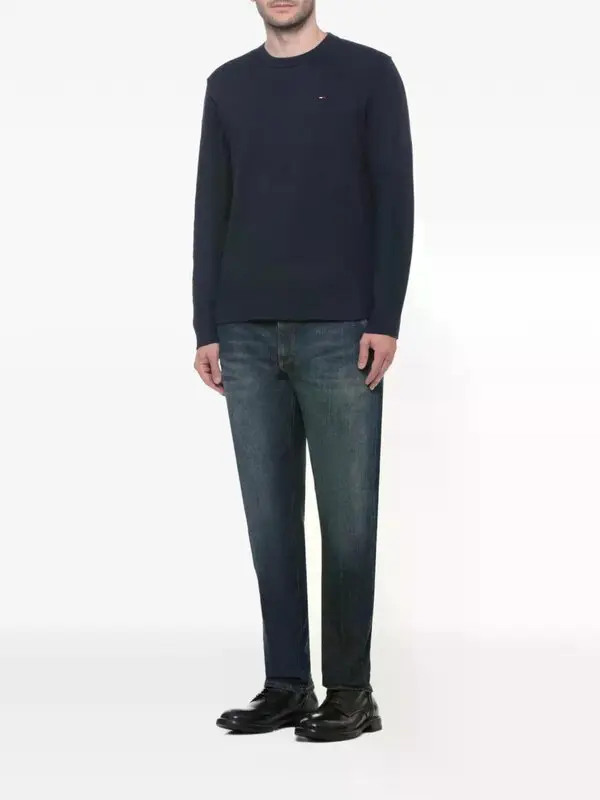 Tommy Hilfiger Logo-embroidered Crew-neck Sweater