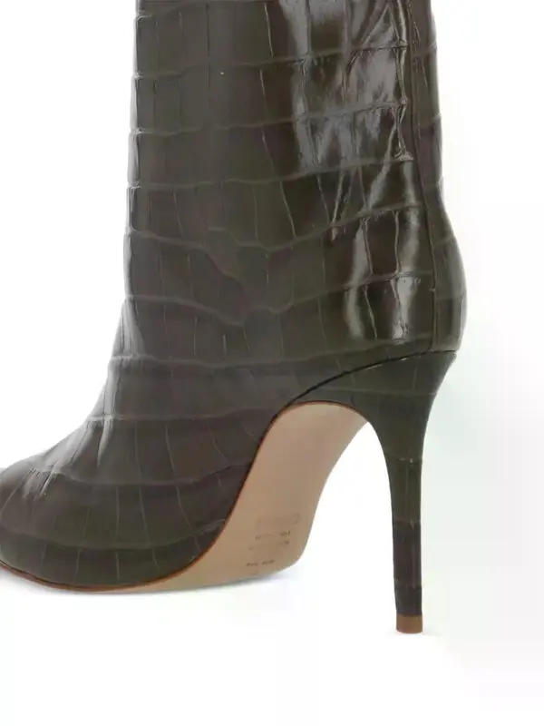 Schutz Maryana Croc-effect Pointed-toe Boots