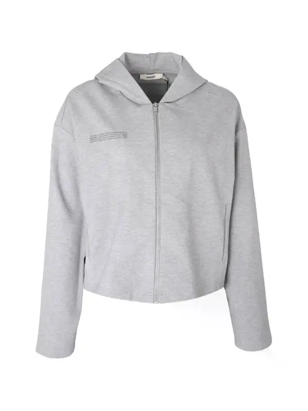 PANGAIA Double-jersey Zip-up Hoodie - Grey
