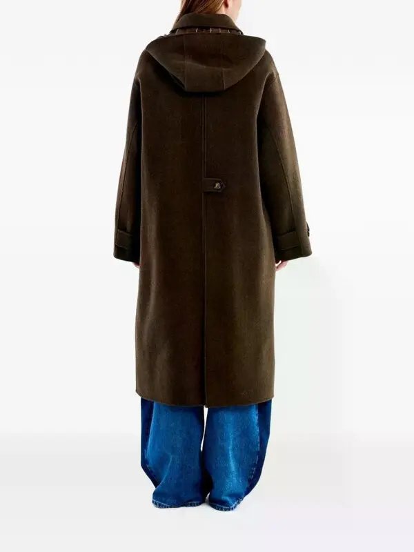 VICOLO Hooded Button-down Coat