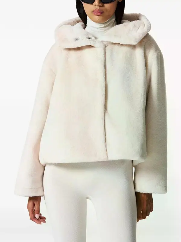 Perfect Moment Faux-fur Hoodie - Neutrals