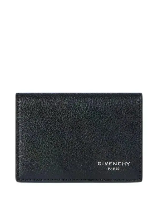 Givenchy Flap Card Holder In Grained Leather - Black