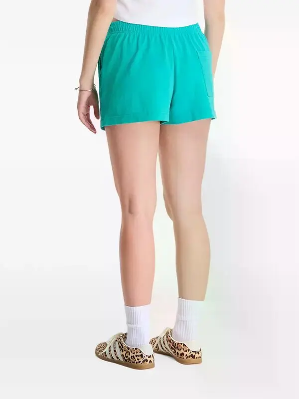 Sporty & Rich Title Embroidered Disco Shorts