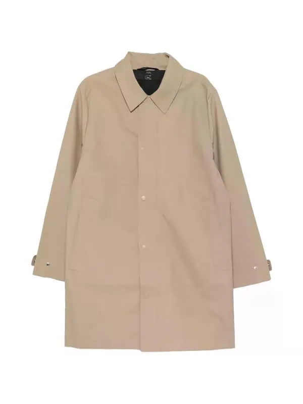 Rains Nara Press-stud-fastening Hooded Raincoat - Neutrals