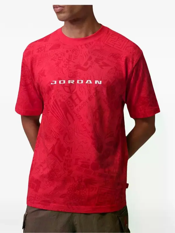 JORDAN Brooklyn Logo-print T-shirt - Red