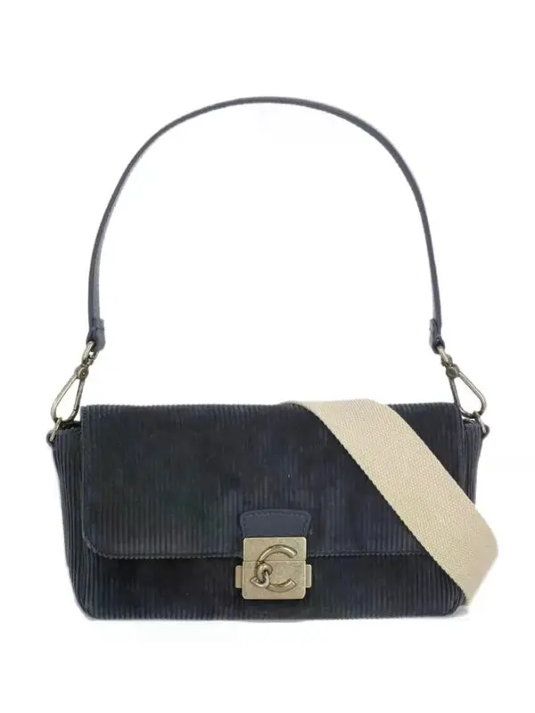 COCCINELLE Corduroy-effect Leather Shoulder Bag - Blue