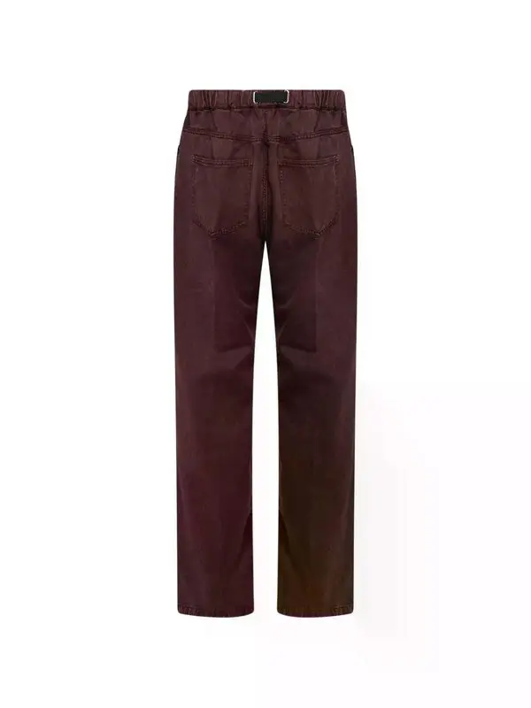 WHITE SAND Belted Straight-leg Trousers