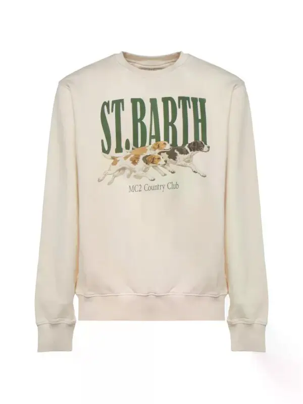 MC2 SAINT BARTH Soho Cotton Sweatshirt - Neutrals