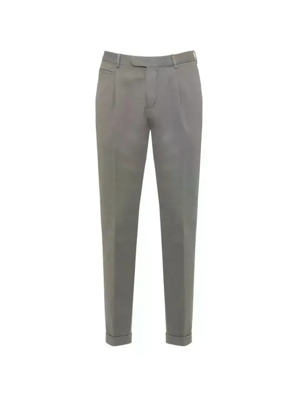 DEVORE INCIPIT Pleated Turn-up Trousers - Grey