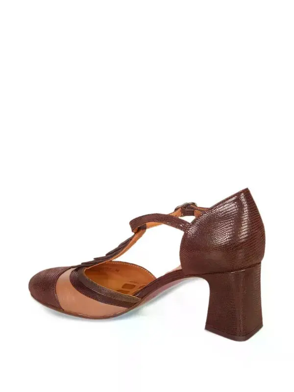 Chie Mihara Filly Reptile-effect T-bar Pumps
