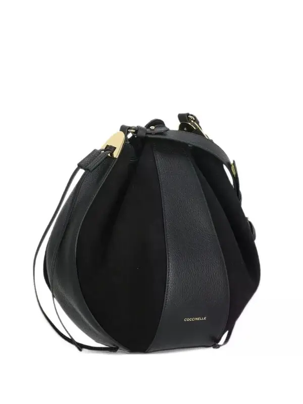 COCCINELLE Panelled Leather Bucket Bag - Black