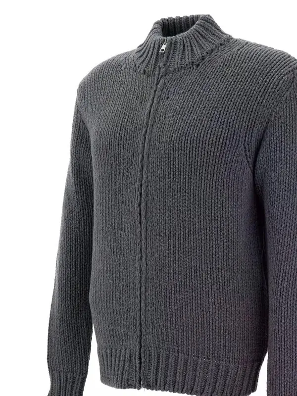 CUSTOMER LOVERS Zip-up Chunky-knit Cardigan