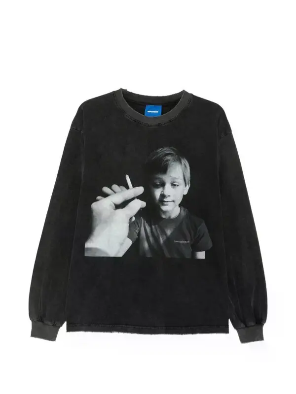 DAGGER Smoking Graphic-print Long-sleeve T-shirt - Black