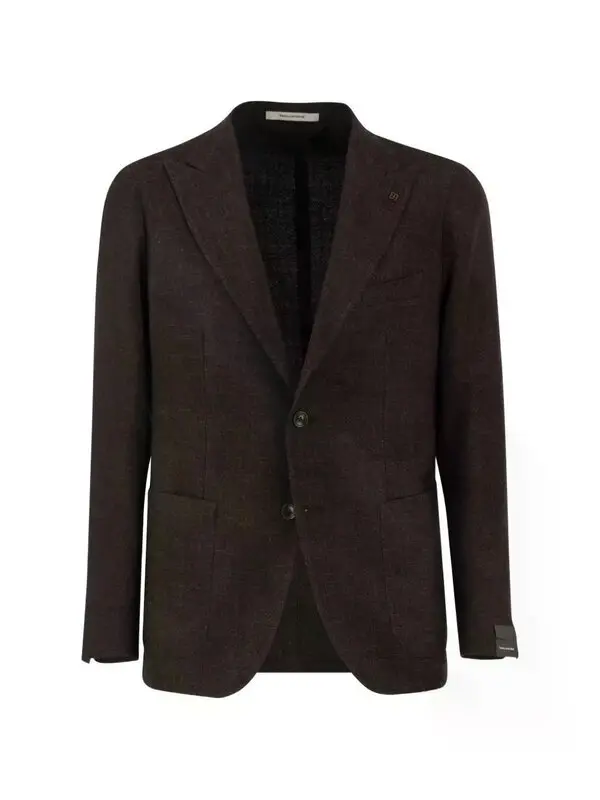 Tagliatore Single-breasted Mélange Blazer - Brown
