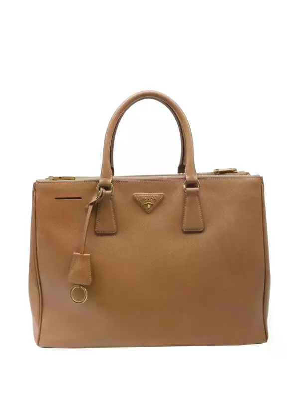 Prada Galleria Double-zip Tote Bag - Brown