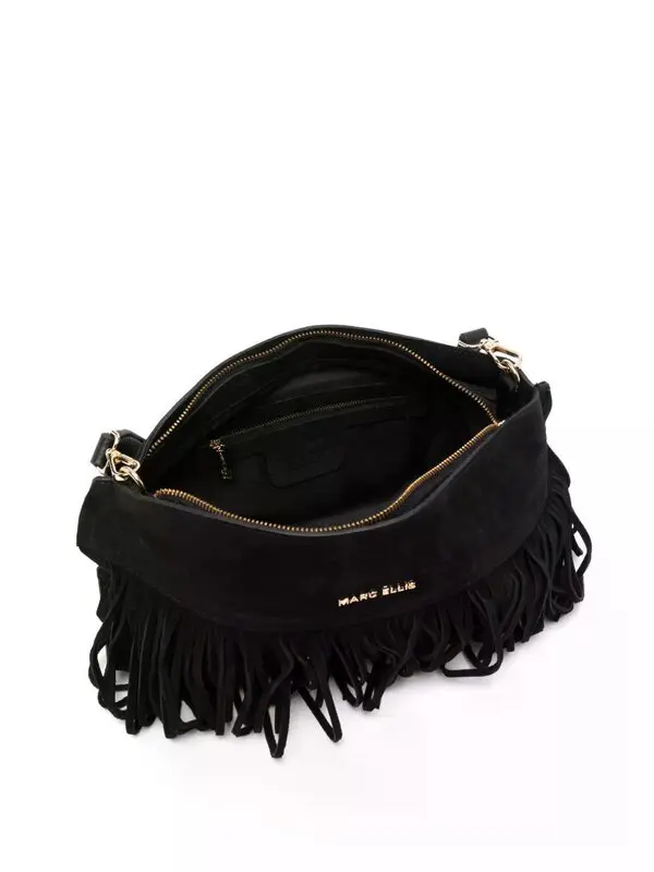 MARC ELLIS Medium Dakota Fringe-detail Shoulder Bag - Black