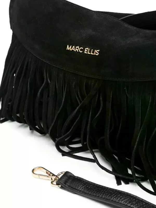 MARC ELLIS Medium Dakota Fringe-detail Shoulder Bag - Black
