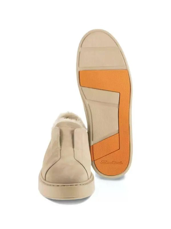 Santoni Victory-25 Shearling-lined Slip-on Sneakers