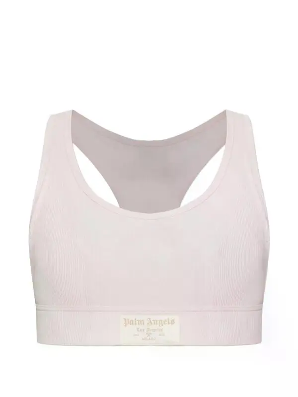 Palm Angels Ribbed-knit Logo-patch Top