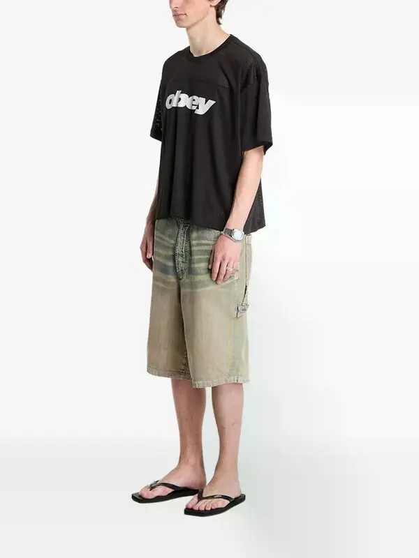 Obey Logo-print Mesh T-shirt