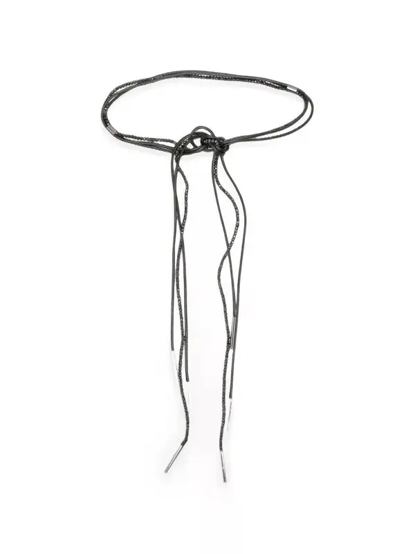 Antonelli Firenze Beaded Tie-fastening Belt - Black