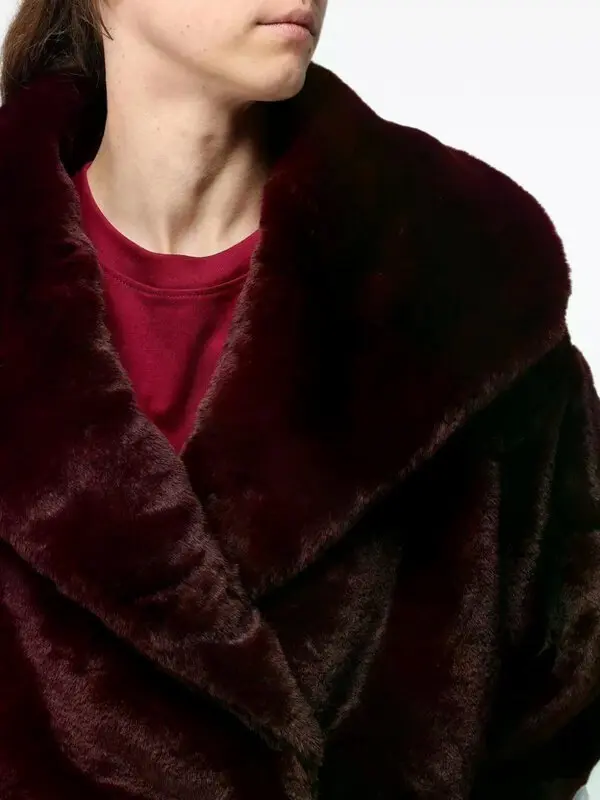 DISCLAIMER Faux-fur Shawl-lapel Jacket